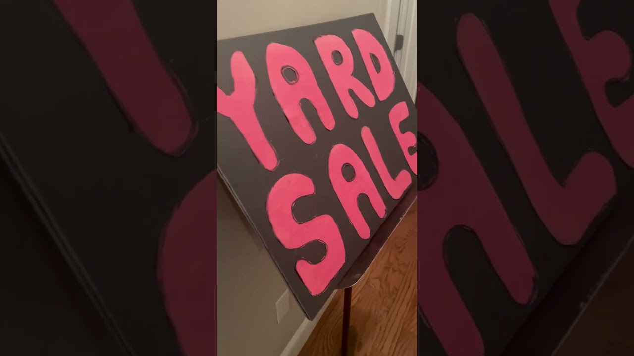Yard sale sign DIY#dollartree tip#1 make your own sign save $40