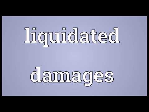 Liquidated damages Meaning