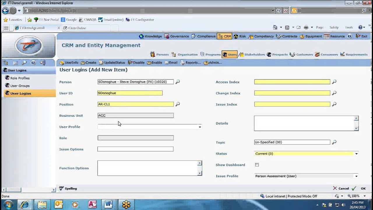 Fast Track Compliance Software Training - System Admin