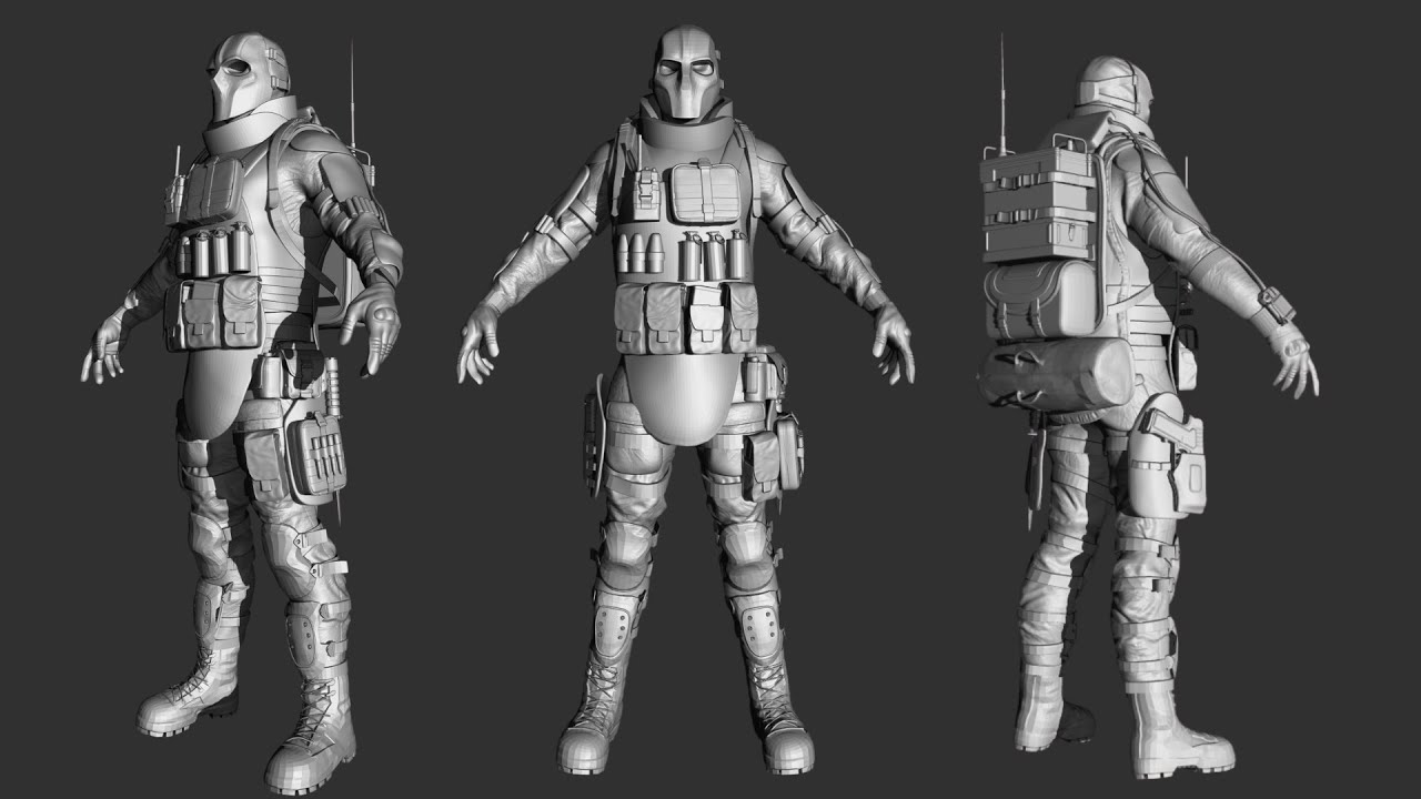 Creating a Military Soldier Character in ZBrush - Call of Duty Style WIP