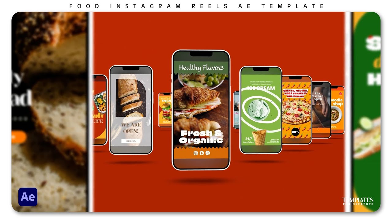 Food Instagram Reels - After Effects Template | Free Download | Templates for Creators