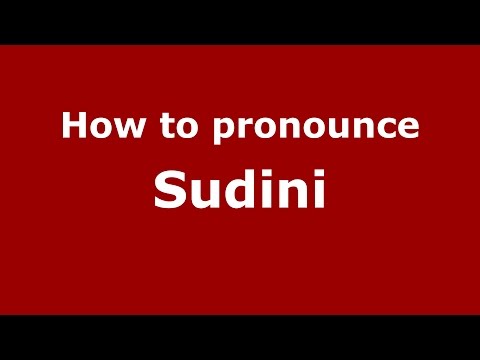 How to pronounce Sudini (Indian/Hyderabad, Andhra Pradesh, India) - PronounceNames.com