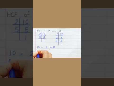 HCF of 10 and 12 #shorts