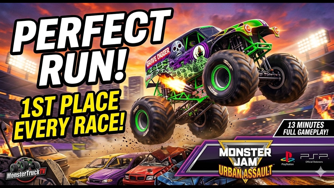 Monster Jam: Urban Assault PS2 & PSP Gameplay | All Modes