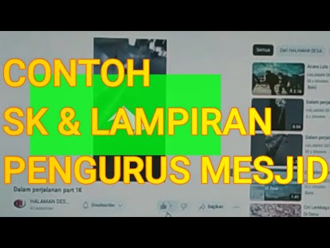 Contoh SK & Lamp Pengurus Masjid