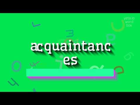 How to say "acquaintances"! (High Quality Voices)