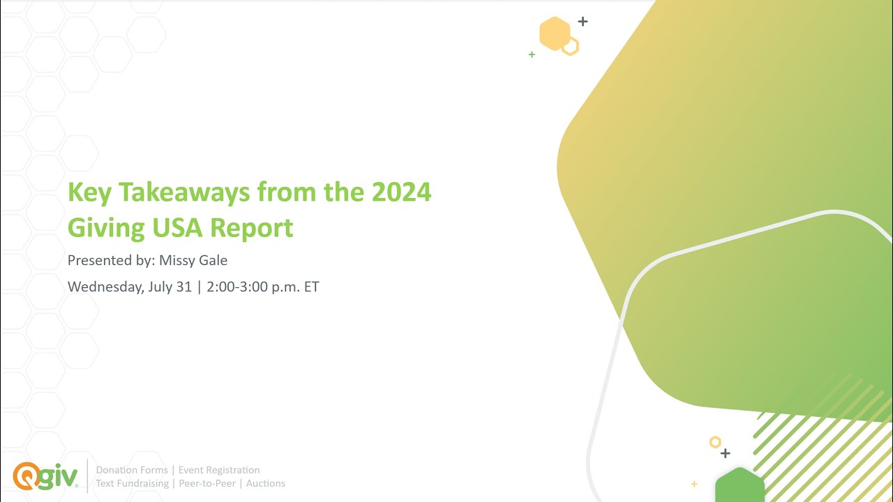 Key Takeaways from the 2024 Giving USA Report