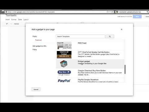 Google Sites: Embedding Toontastic animation