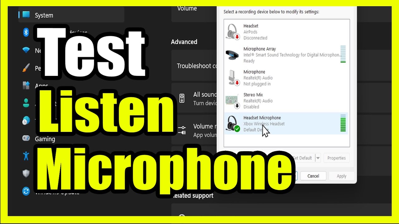 How to Test Microphone & Hear voice on Windows 10/11 PC (Fast Tutorial)