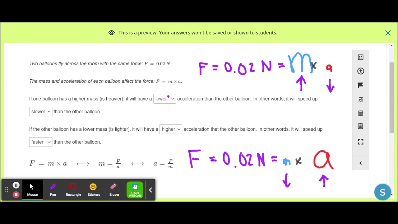 U3 Assignment #1: Forces & Acceleration || Integrated Physics