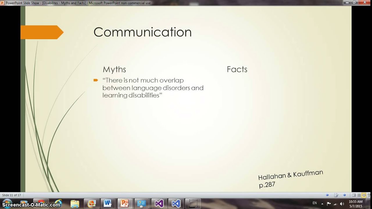 Disabilities Myths and Facts PPT