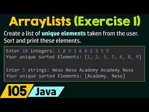 Learn ArrayLists Exercise 1 - Mind Luster