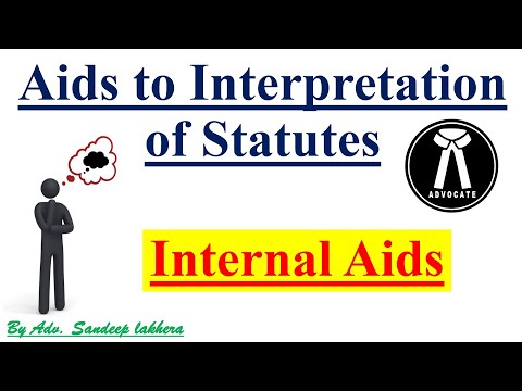 Internal aids to Interpretation of statute #internalaids