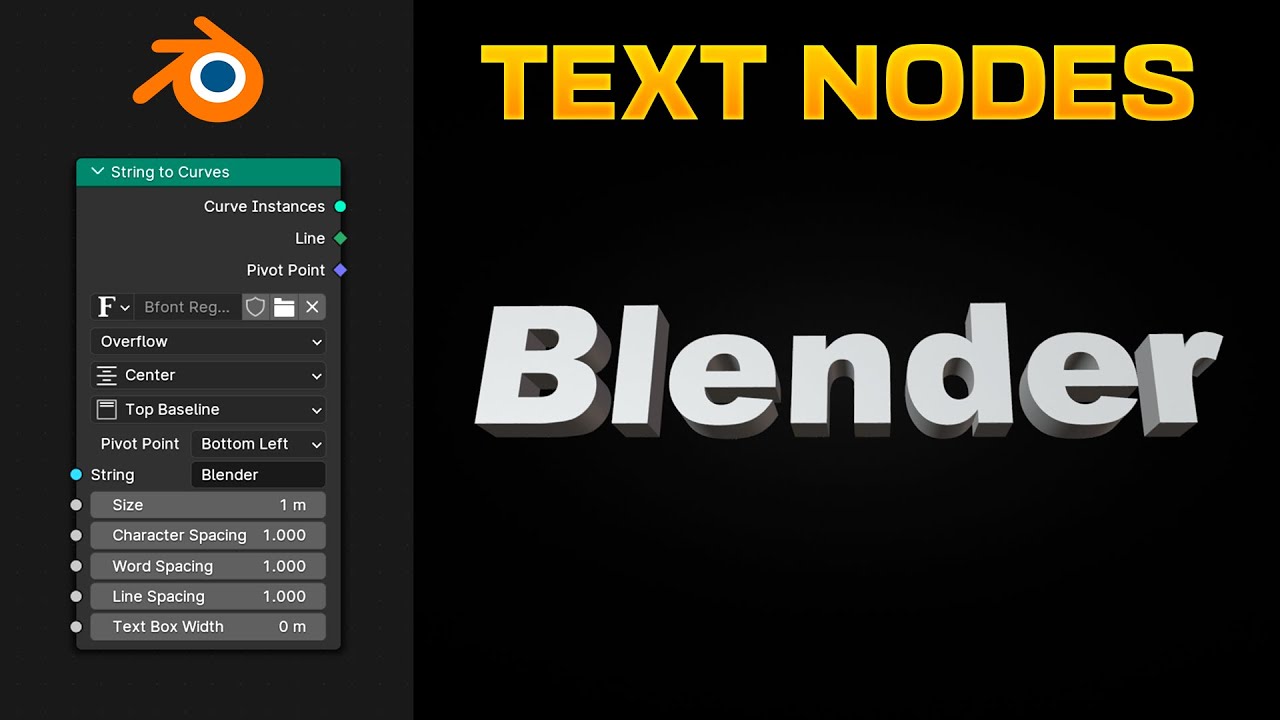 How to create a TEXT with Geometry Nodes in Blender