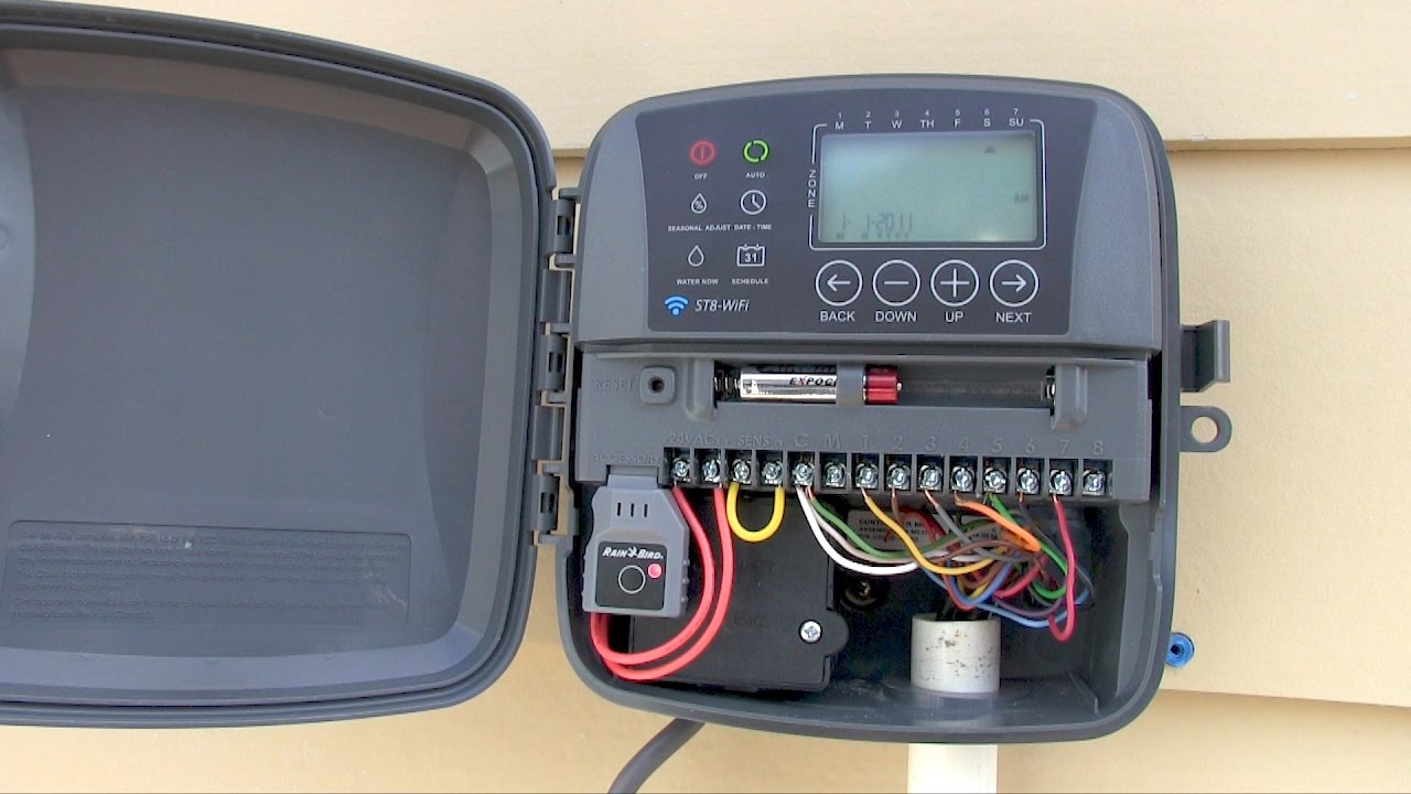 Easy! RAIN BIRD ST8o Smart WiFi Timer - sprinkler controller installation & wiring
