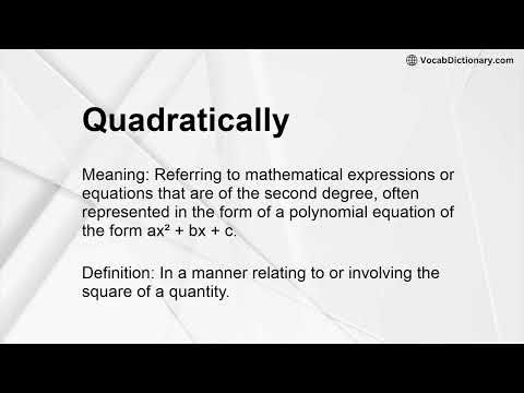Quadratically Meaning