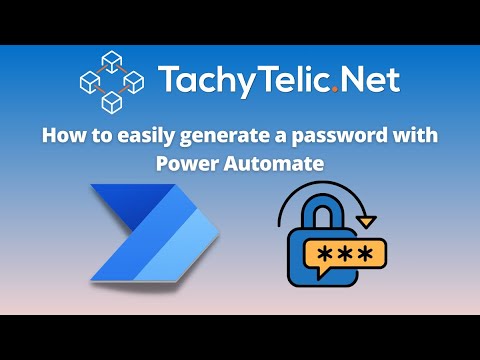 How to generate a random password with Power Automate