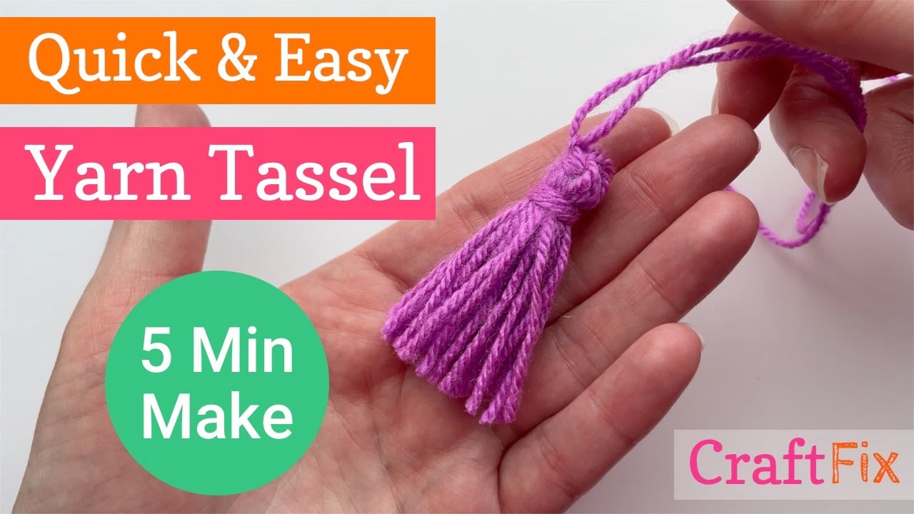 How to make a Tassel out of Yarn in 5 Minutes (Step by Step)