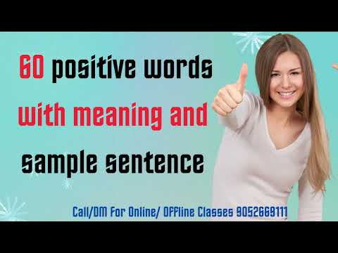 60 Positive Words with Meaning And Example Sentence #english #learnenglish #protosenglishphrases