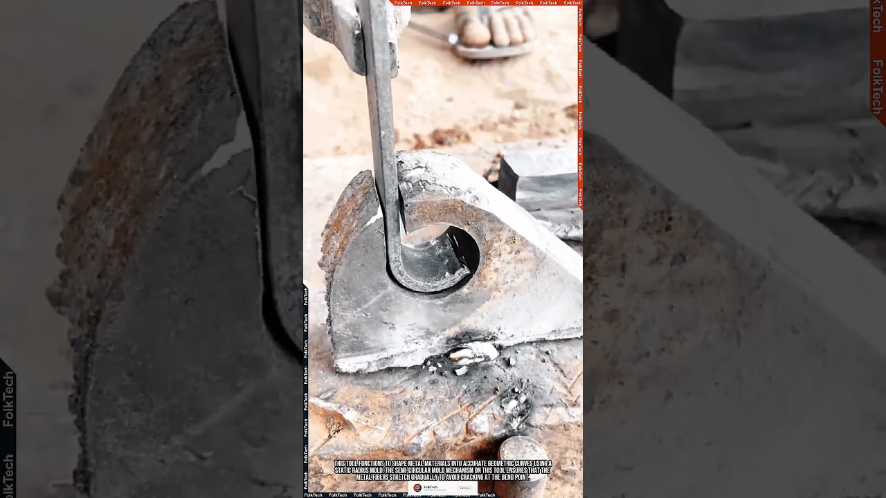 Steel Bending Mold: Creating Precise Metal Curves Manually #tool #tools #innovation