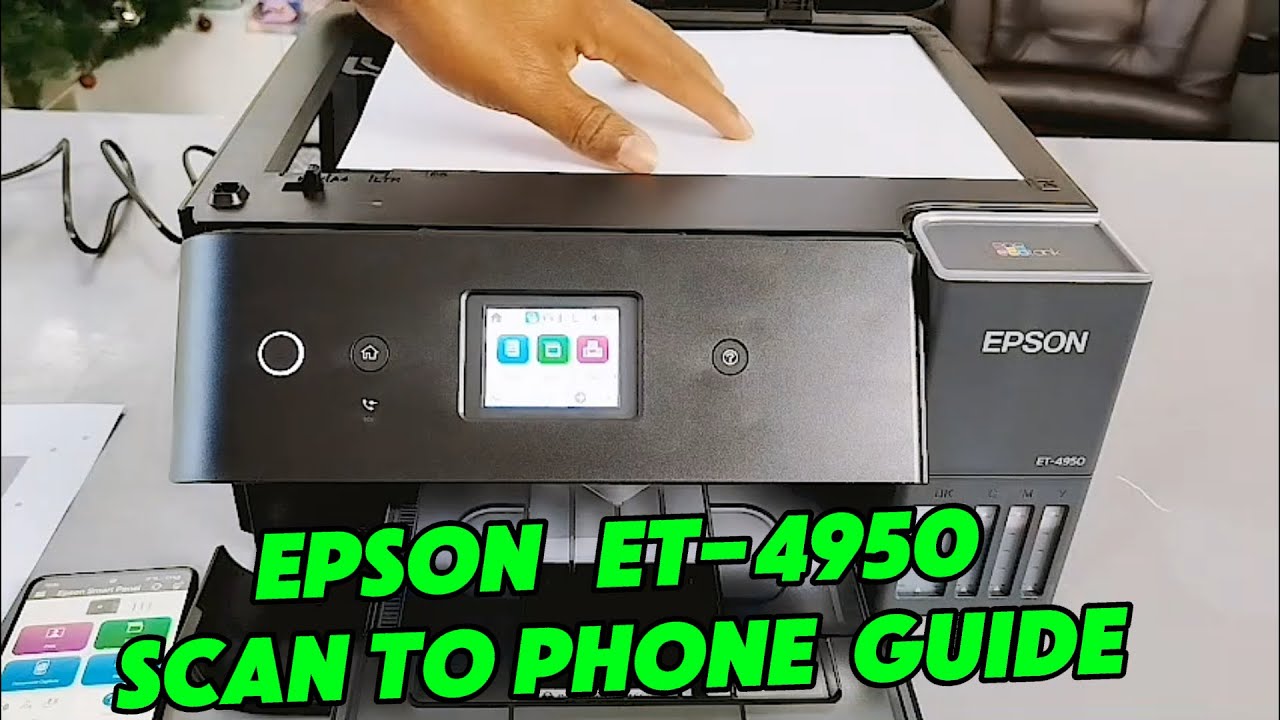 How To Scan Document with Epson ET-4950 To Phone, Save PDF and Print