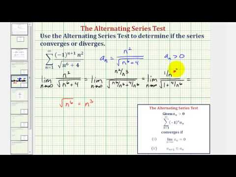 Ex: Determine if an Infinite Alternating Series Converges or Diverges ...