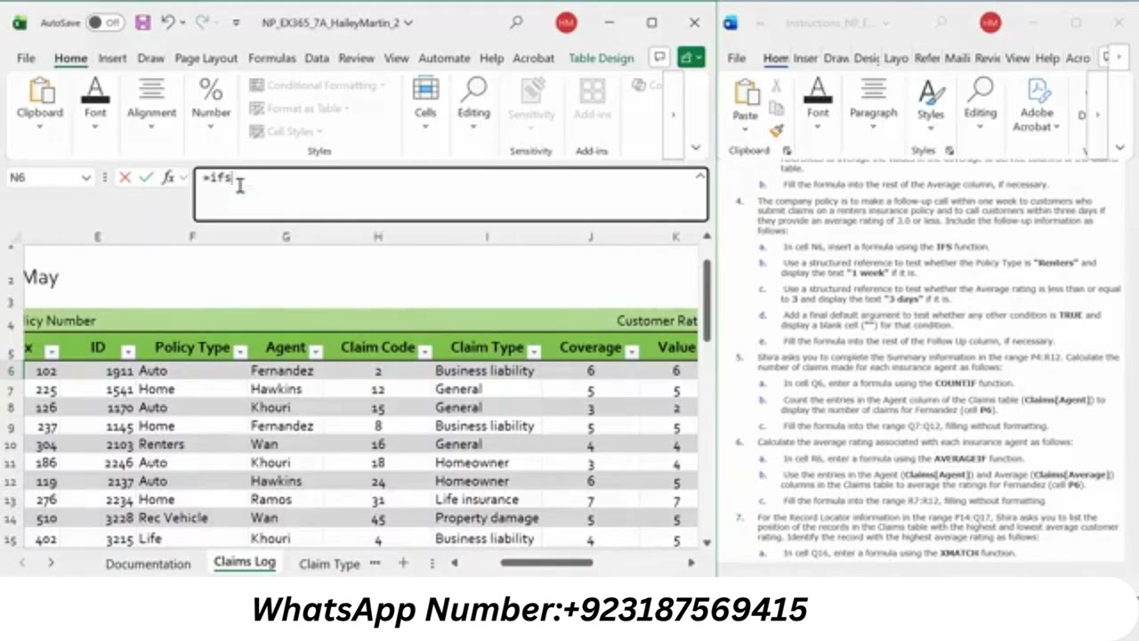 Excel Module 7 Sam Project A Panoramic Insurance