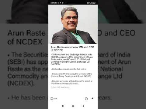 Arun Raste named new MD and CEO of NCDEX for 5 years