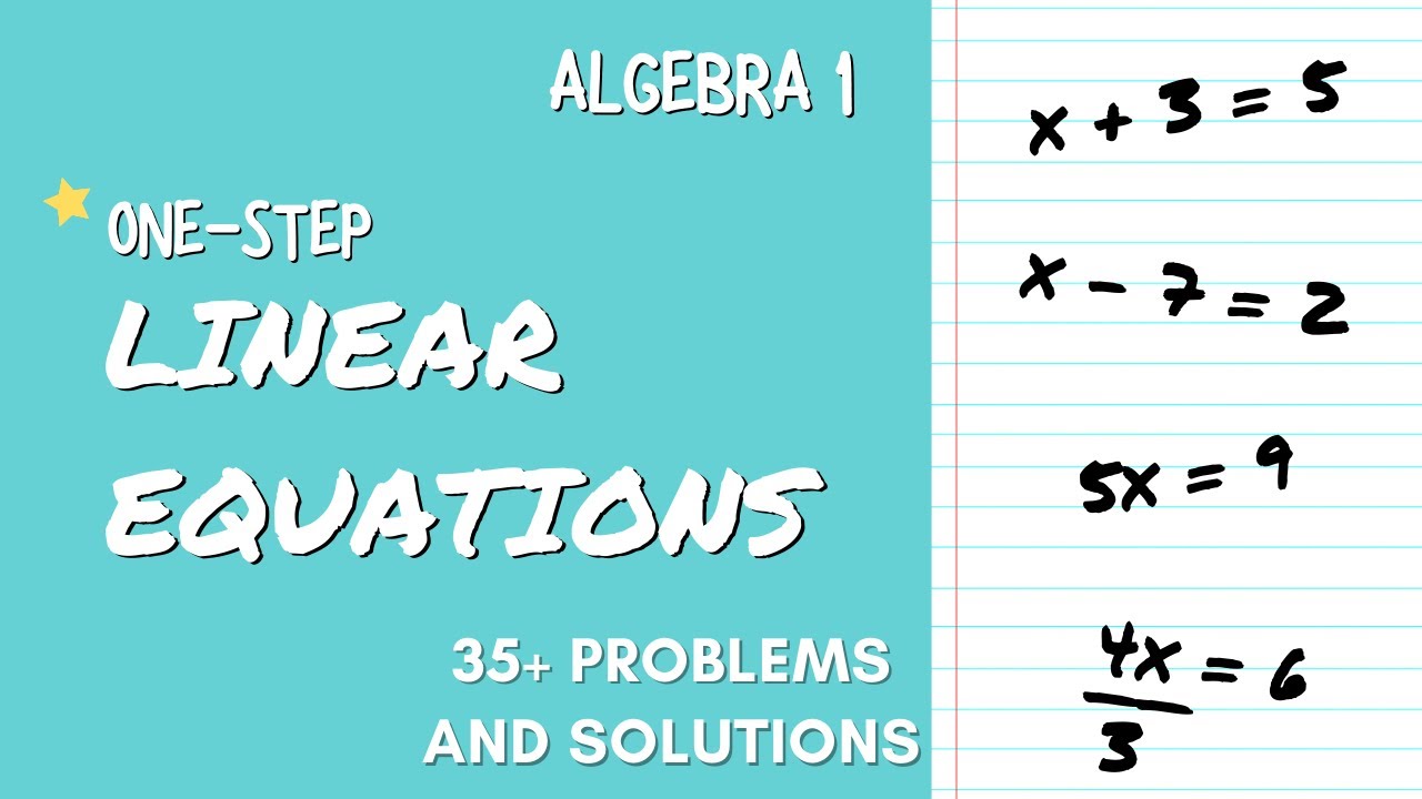 How to Solve ONE-STEP LINEAR EQUATIONS | ALGEBRA 1 | Remote Learning