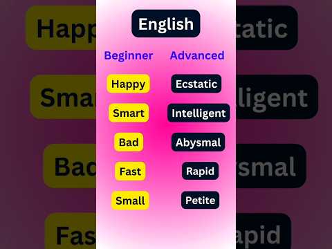 Beginniner Vs Advanced. #synonyms