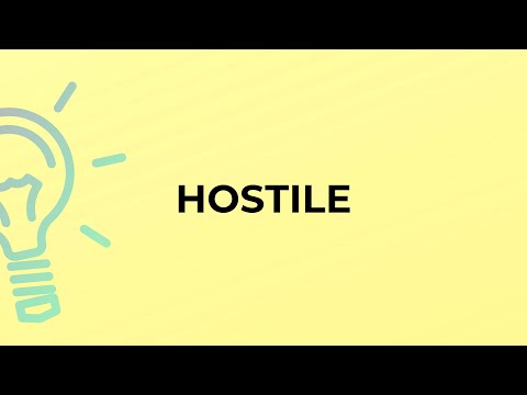 What is the meaning of the word HOSTILE?