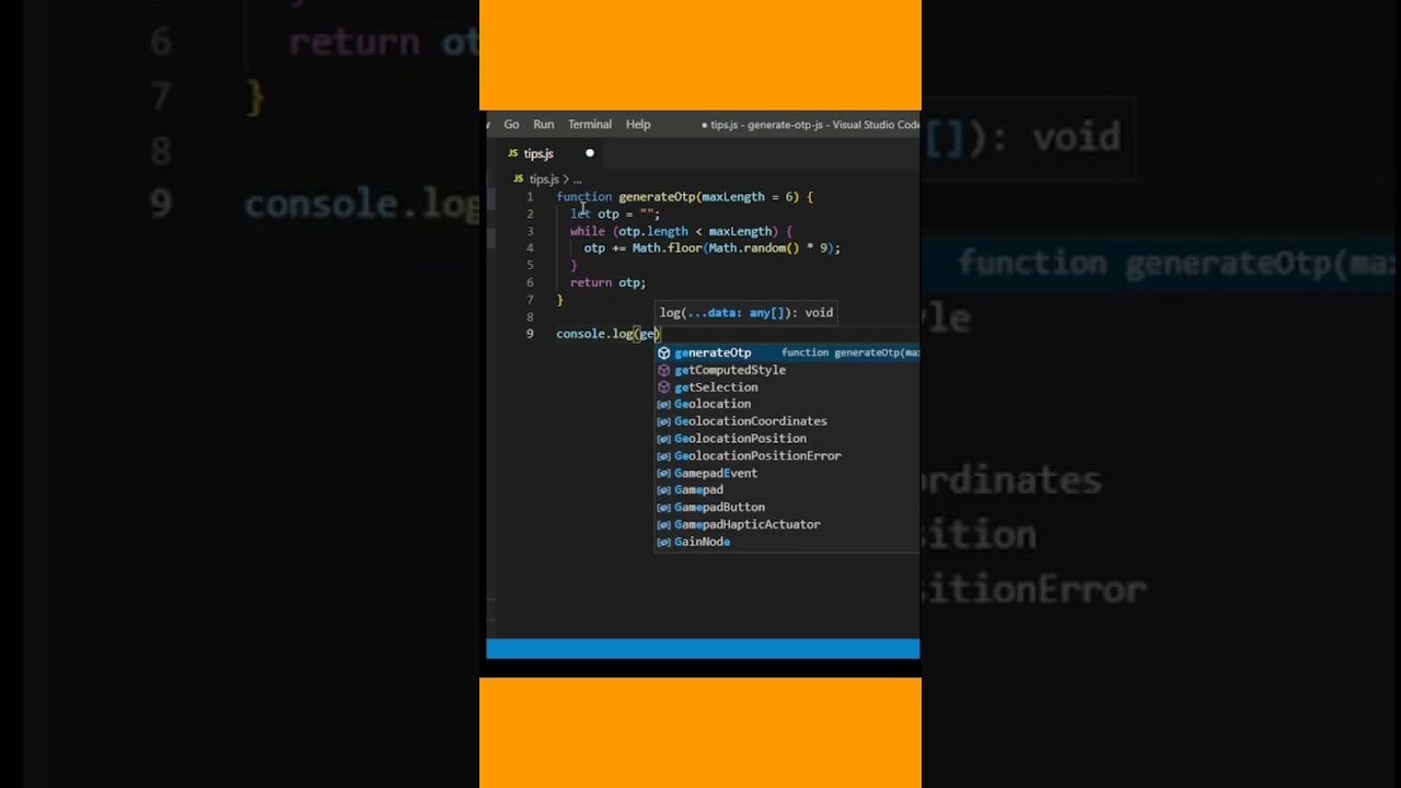 Generate OTP using JavaScript
