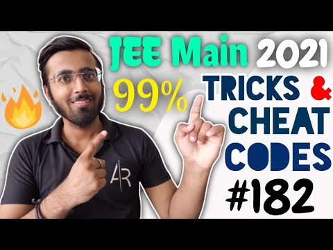 Legendary Tricks for JEE Main 2021π₯π₯π₯| JEE Main Previous Yearsπ€©π| Tricks & Cheat Codes #182 #jee2021