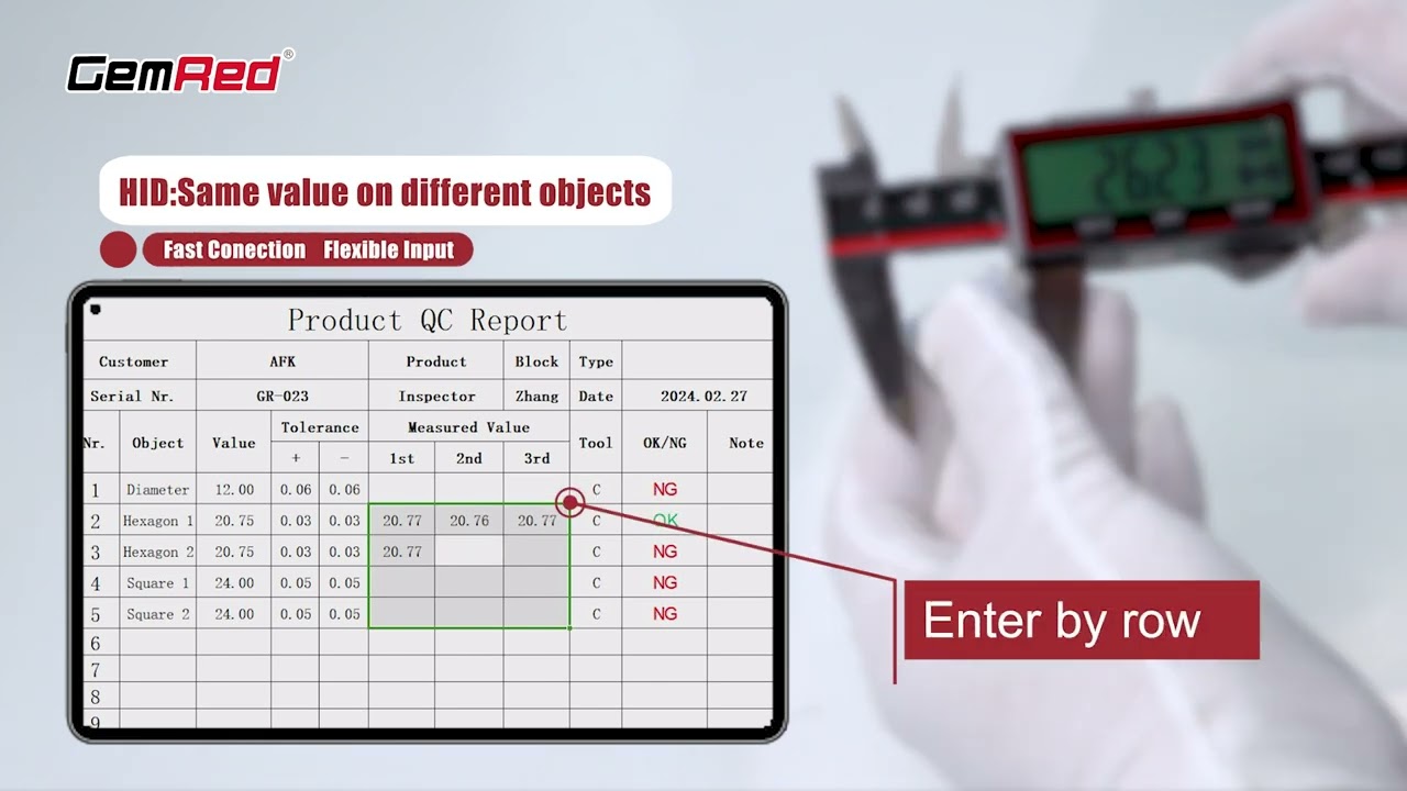 GemRed Bluetooth Digital Caliper