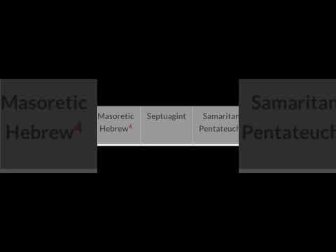 Samaritan Pentateuch original Genesis 5? #bible #biblicaltext #LXX #septuagint #MT