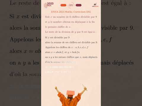 Q02 ENSA 2023 Maths Correction Concours