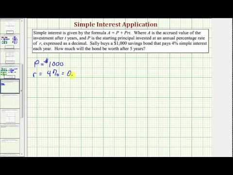 Ex: Find an Accrued Value Using Simple Interest (09x-37)