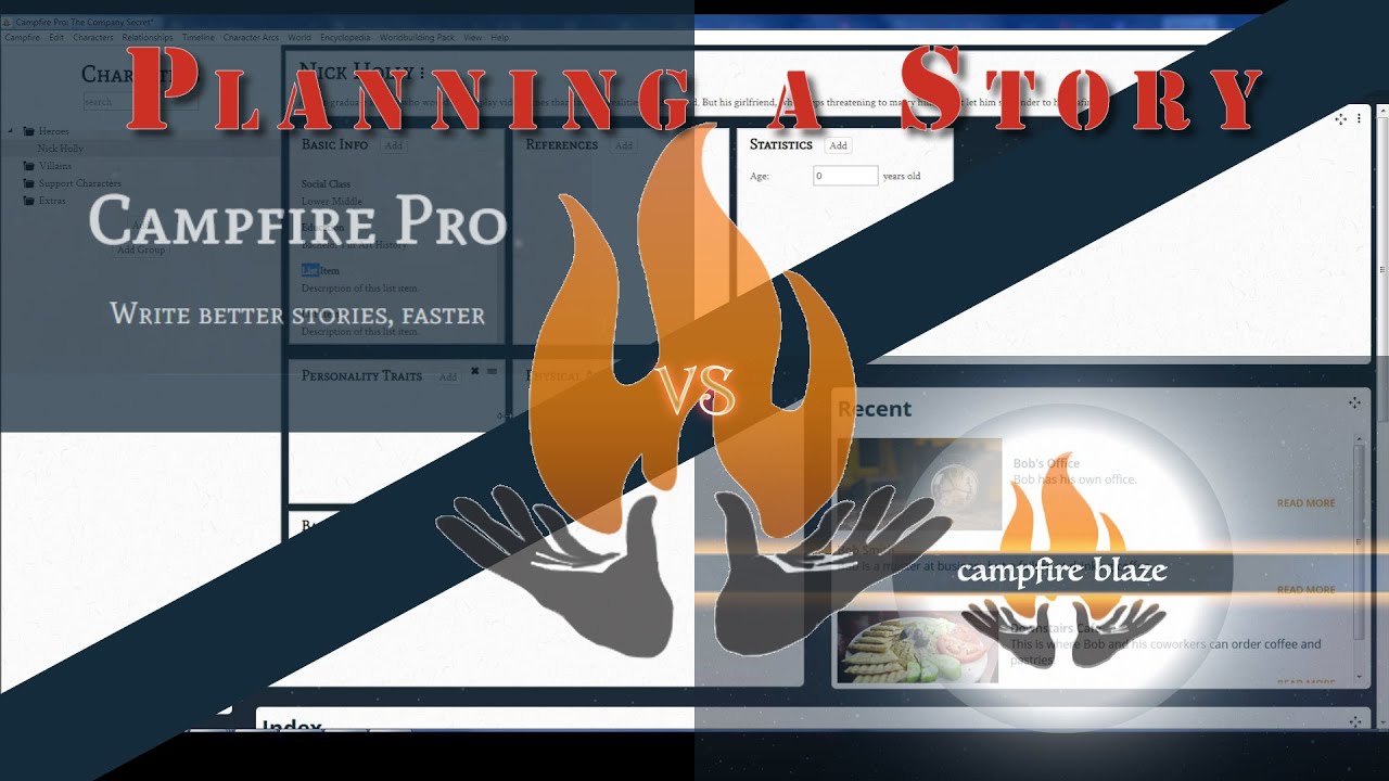 Planning a Story: Campfire Pro vs Campfire Blaze