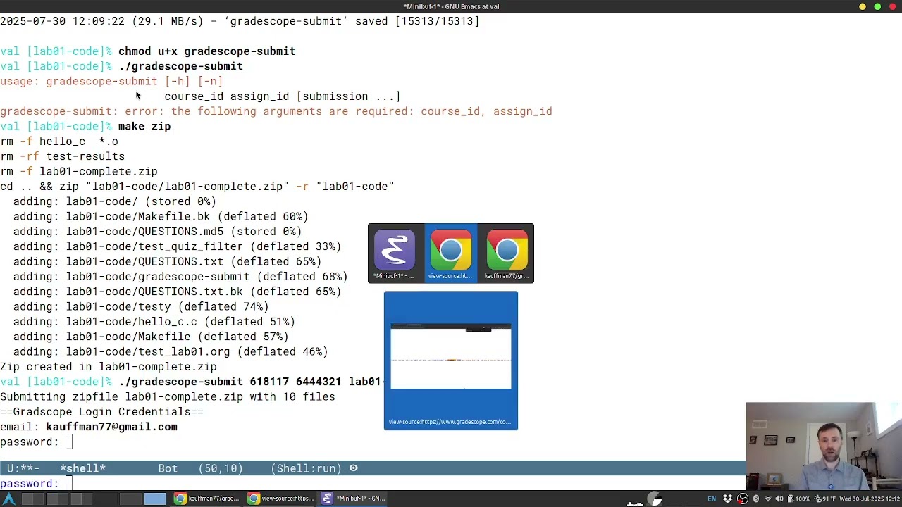 Gradescope Submit Command Line Tutorial