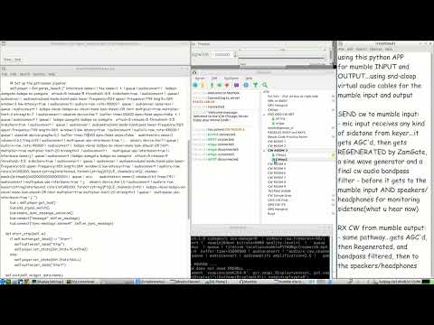 HAM RADIO Python projects: virtual audio cables for Mumble on iCW - in/out gets AGC'd & Regenerated