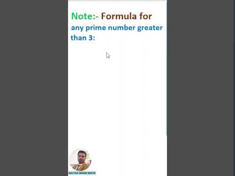 Formula for prime greater than 3