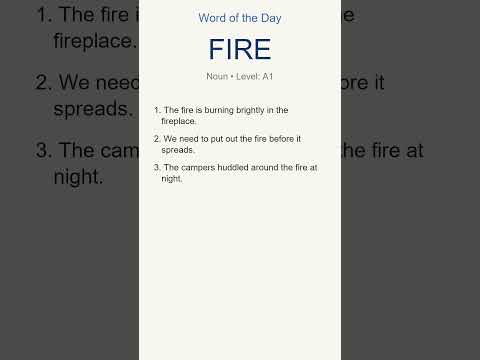 Fire Meaning + 3 Examples | Improve Your English Fast! ๐๐ #vocabulary #learnenglish #vocabs