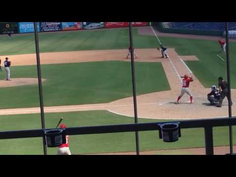 Josh Tobias hits a double in FIL
