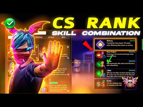 CS rank Best Combination | Best Character Combination in Free Fire | CS ranked Combination 2025