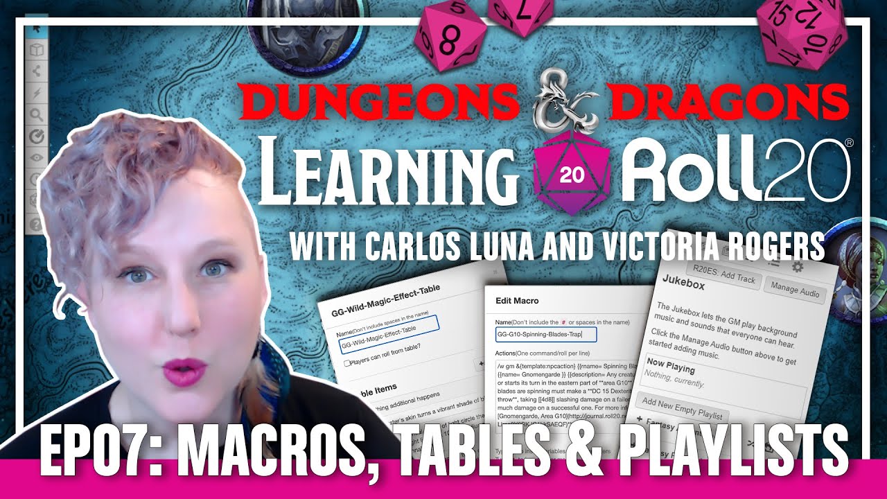 Learning Roll20 Ep. 7 - Macros, Tables & Playlists