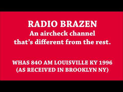 WHAS 840 AM Louisville Kentucky, Summer 1996 -- Aircheck