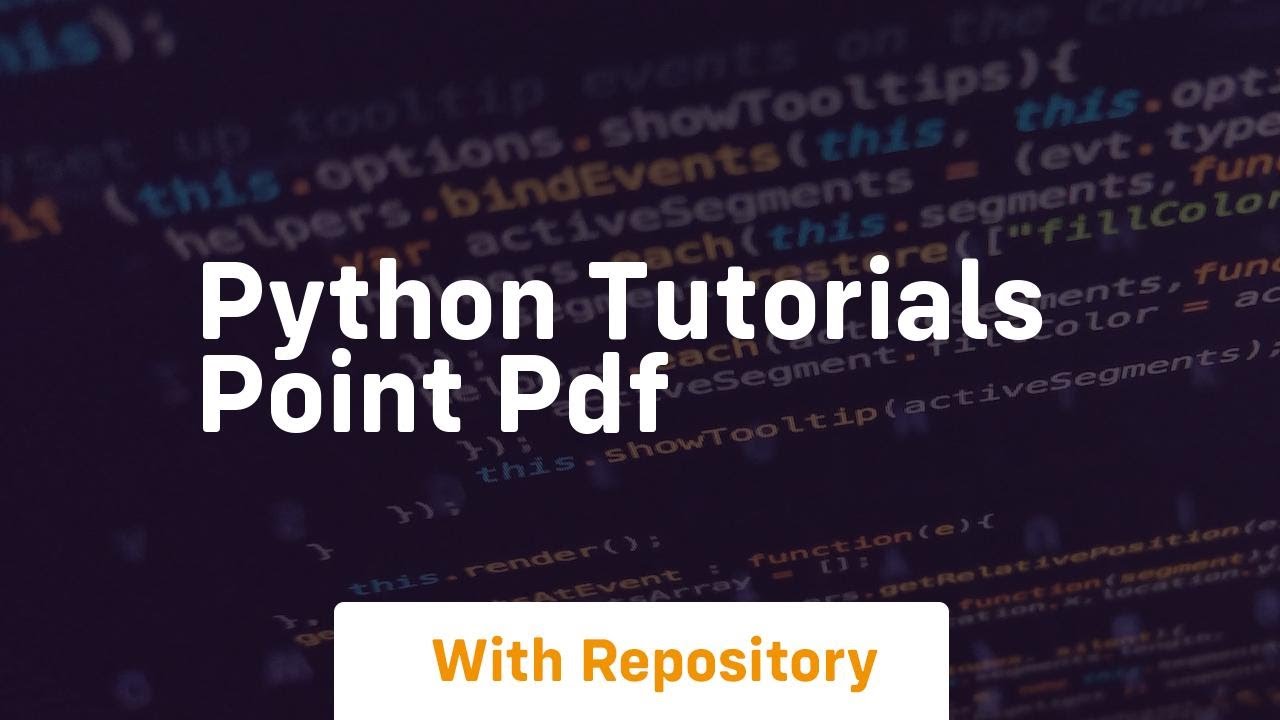 python tutorials point pdf