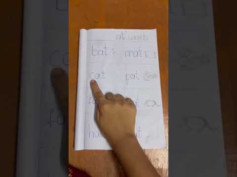 Lesson-2 How to teach your child read ‘at’words.a family #day #alphaphonics #kindergarten #kids