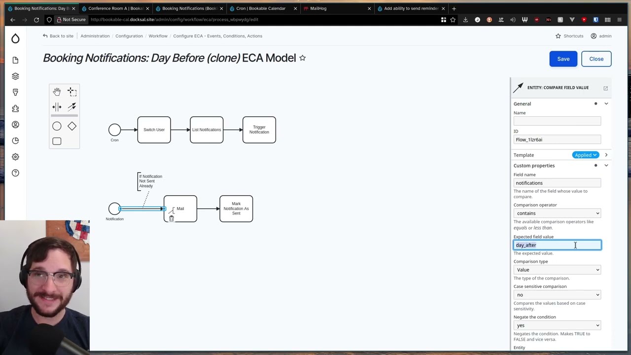 Reminder Emails for Bookable Calendar