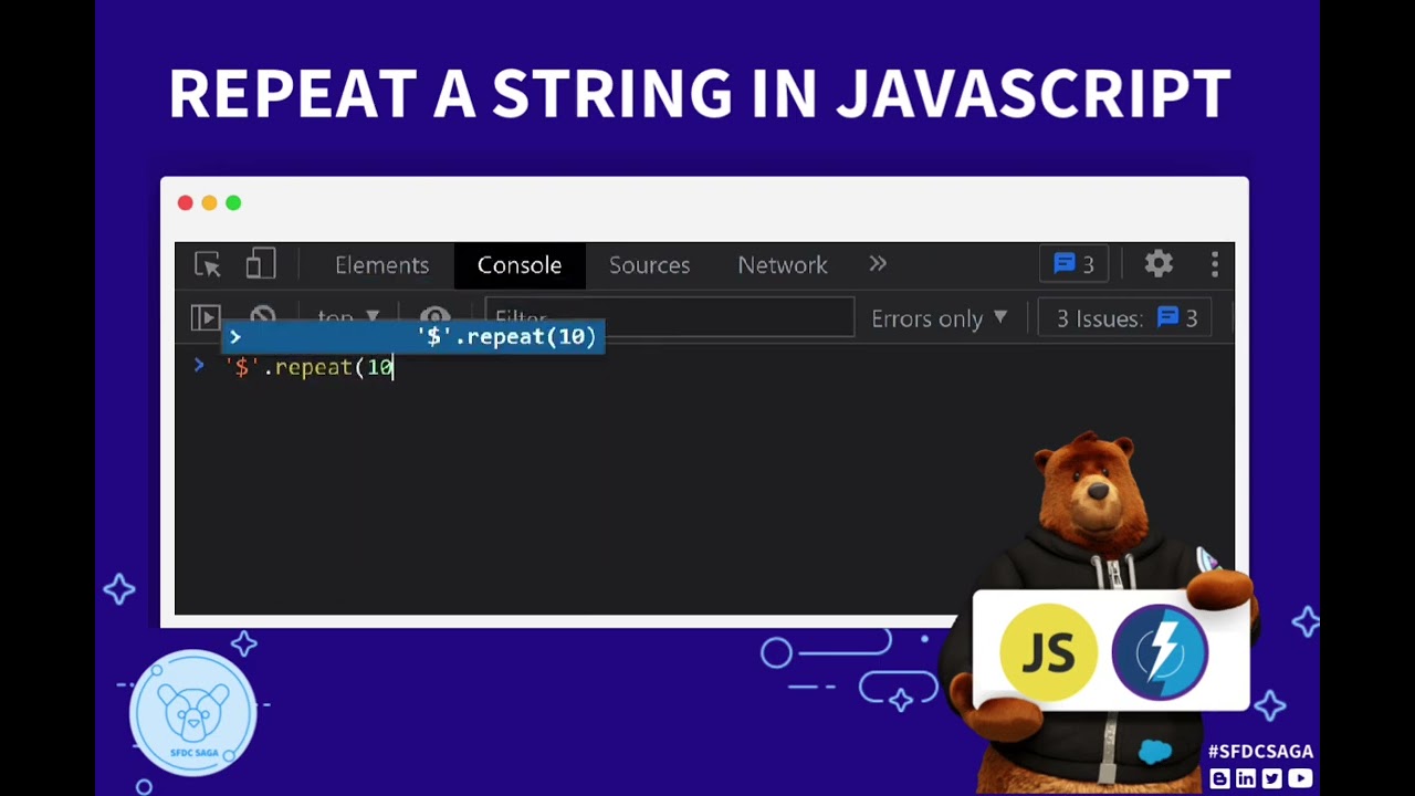 Javascript Tip - 1 | Repeat a String In Javascript
